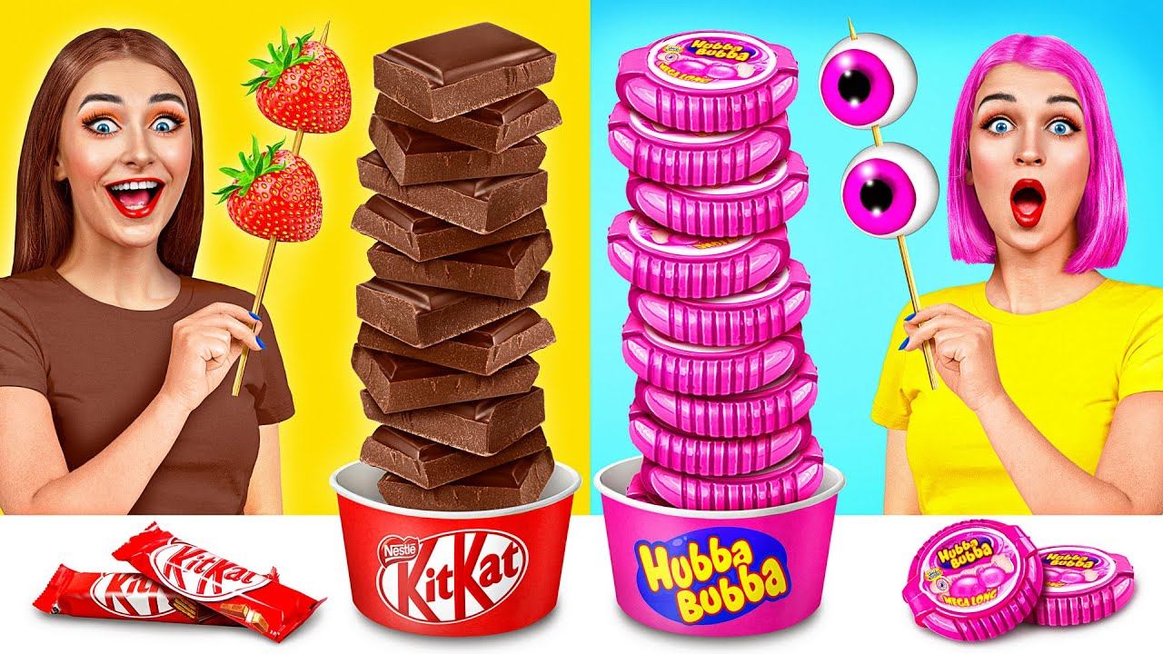Жевательная Резинка vs Шоколадная Еда Челлендж | Смешные Моменты от Multi DO Challenge