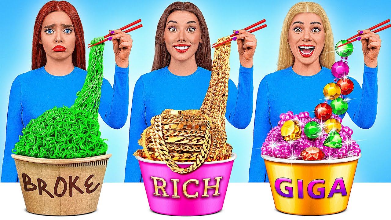 Бедная vs Богатая vs Ультра Богатая еда Челлендж | Смешные Моменты от Multi DO Challenge