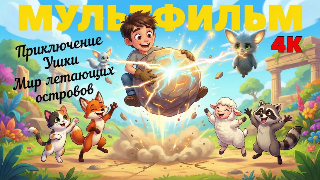Приключения Ушки 2 - Мир летающих островов. Часть 2.  Мультфильм для детей. 4К