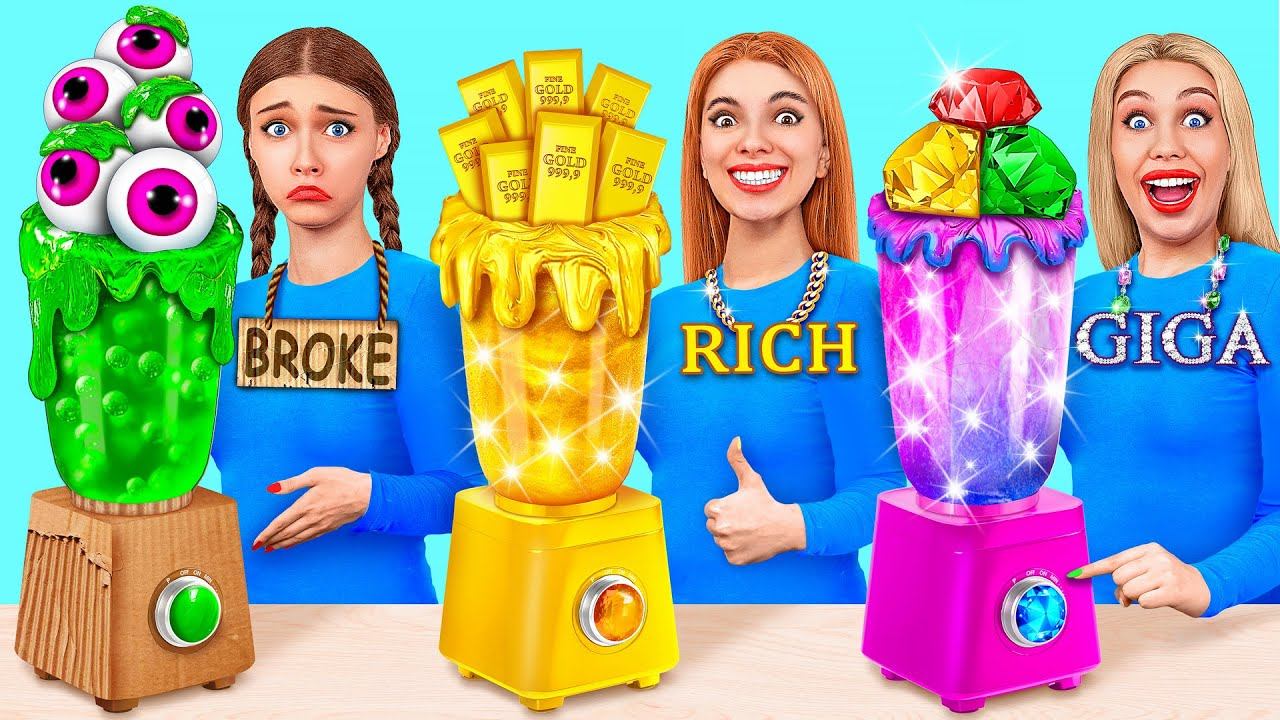 Бедная vs Богатая vs Ультра богатая еда Челлендж | Кулинарный Челлендж от Multi DO Challenge