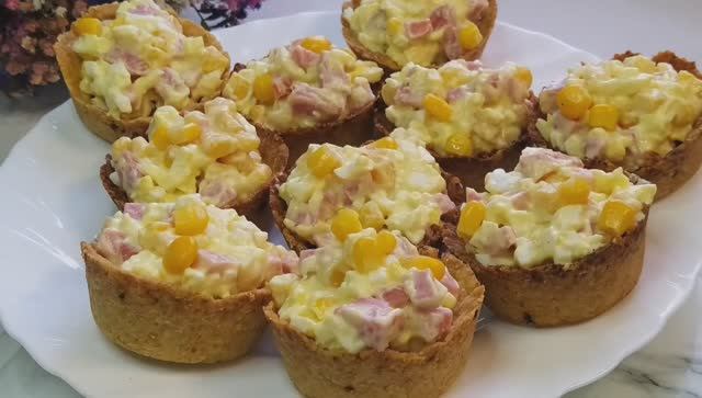 Тарталетки из песочного теста на праздничный стол