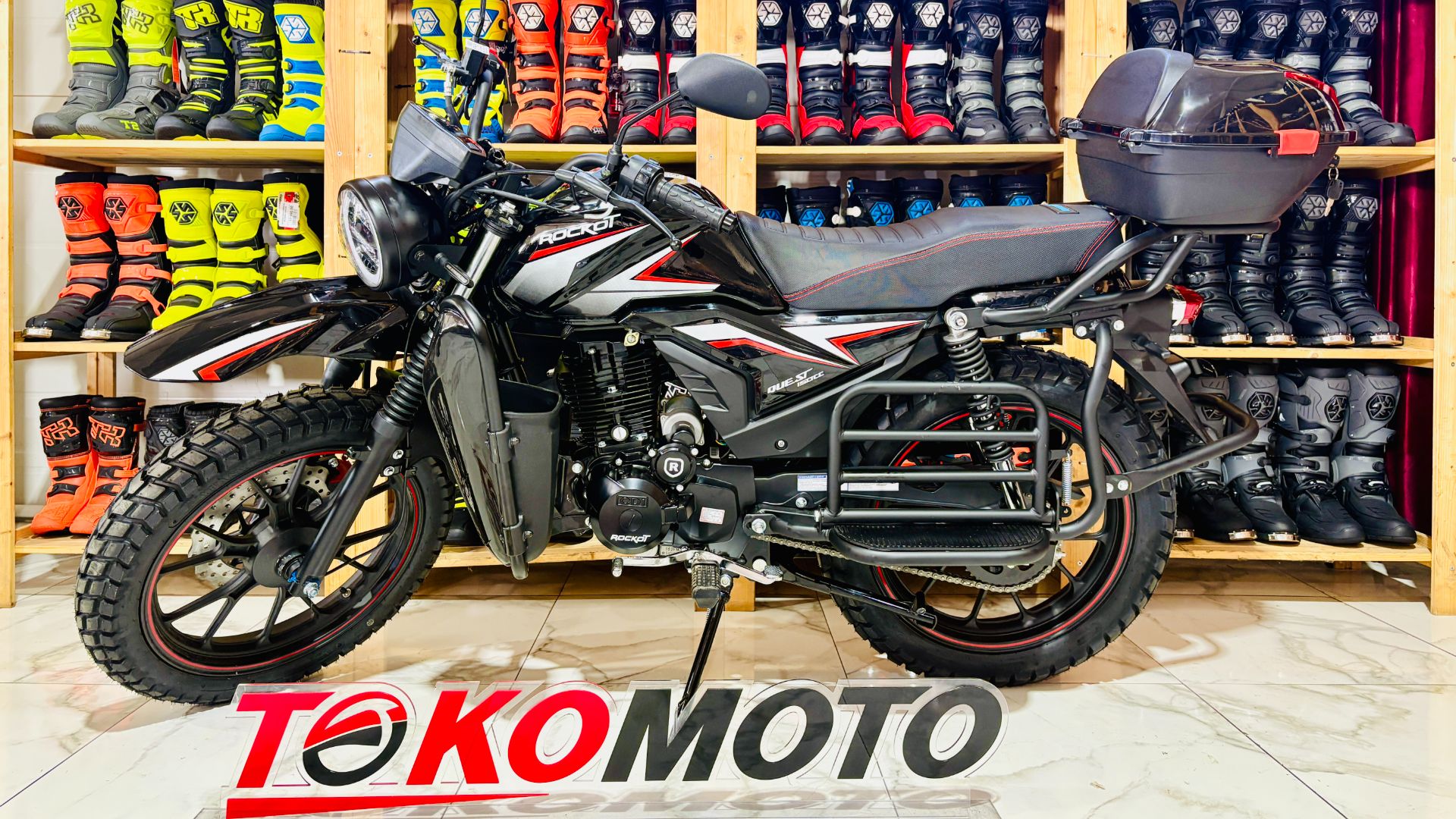 Мотоцикл дорожный ROCKOT QUEST 150 (черный глянцевый, ЭПТС)