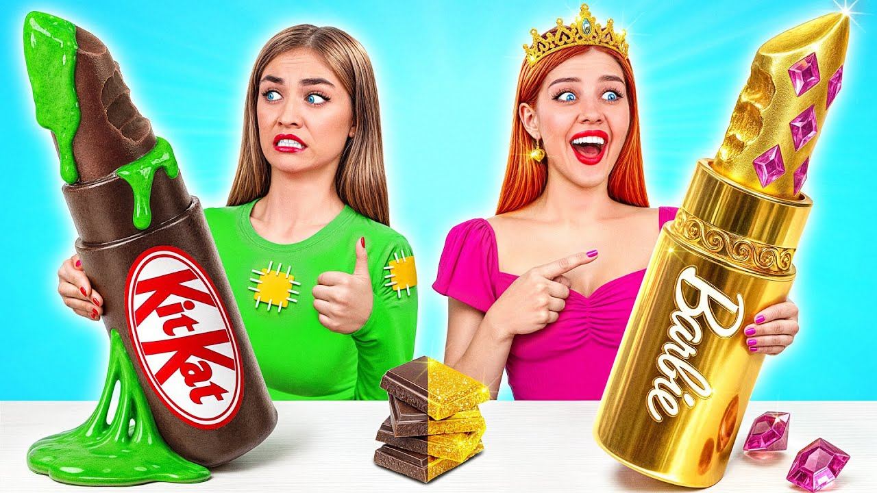 Челлендж. Шоколадная Еда vs Настоящая еда | Кухонные Лайфхаки и Рецепты от Multi DO Challenge