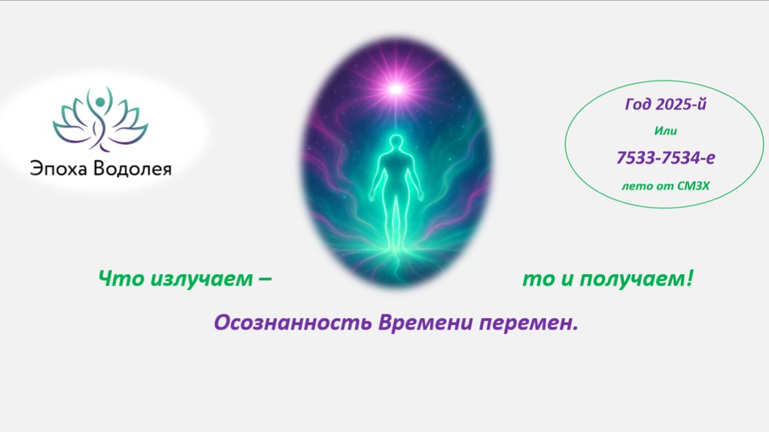Что излучаем – то и получаем! Осознанность времени перемен.