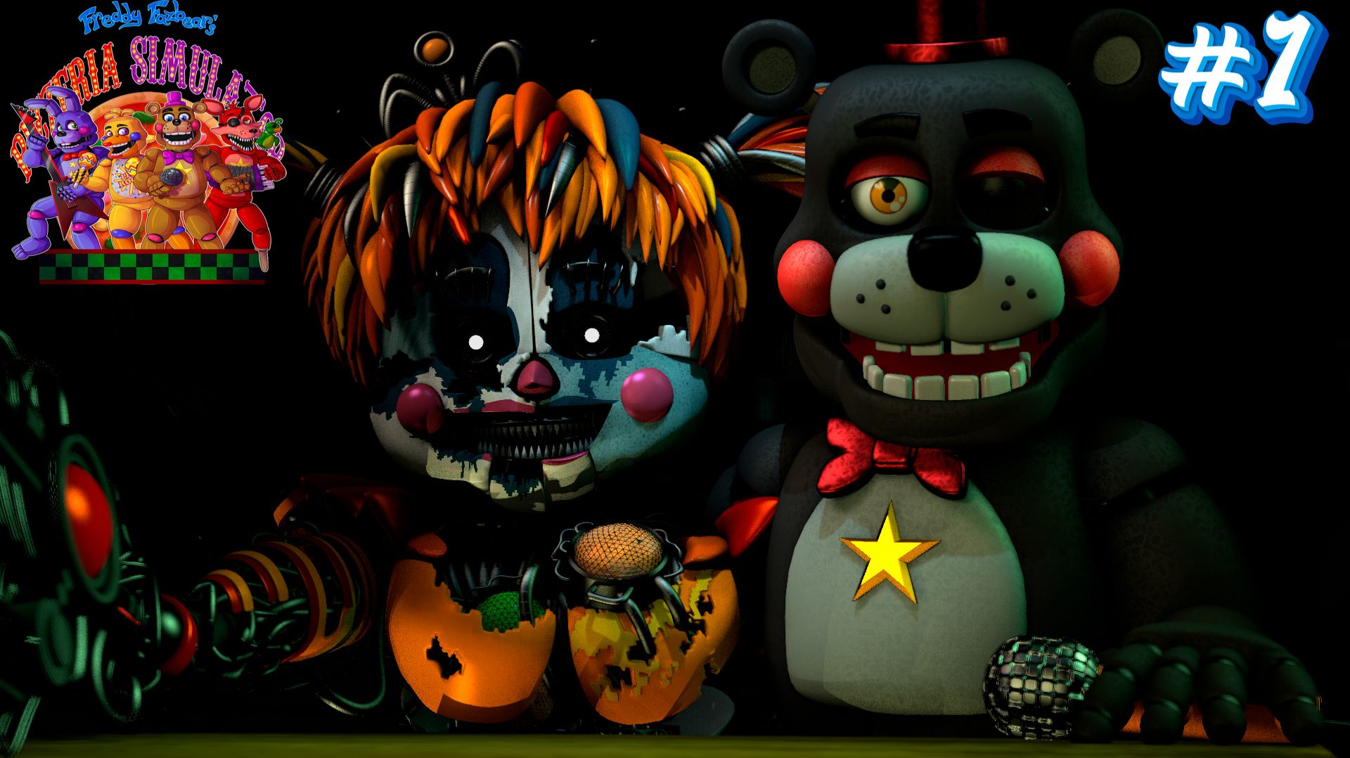 Лефти и Бейби снова встретились во FNAF Pizzeria Simulator #1