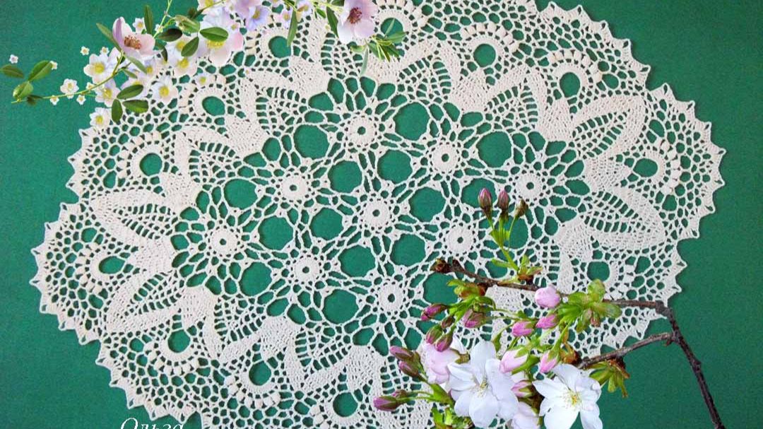 АЖУРНАЯ ОВАЛЬНАЯ САЛФЕТКА. ЧАСТЬ 2