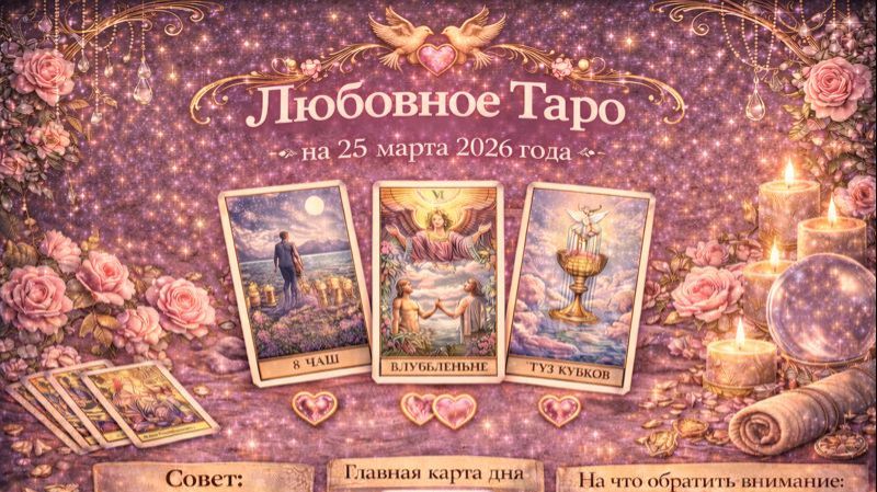 💖 Любовное Таро на 25 марта 2026 года: осознание чувств и важный шаг 🔮✨