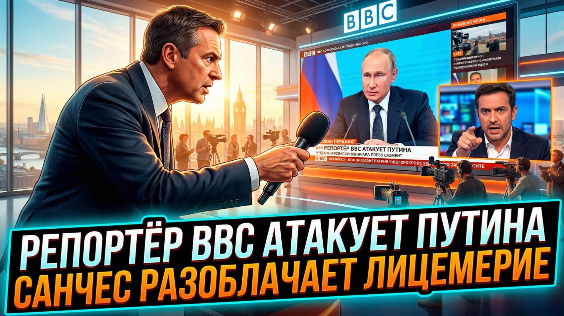 💥⚡ «ВЫ ЛИЦЕМЕР!» Жёсткий ответ Санчеса на выпад репортера BBC в адрес российского президента