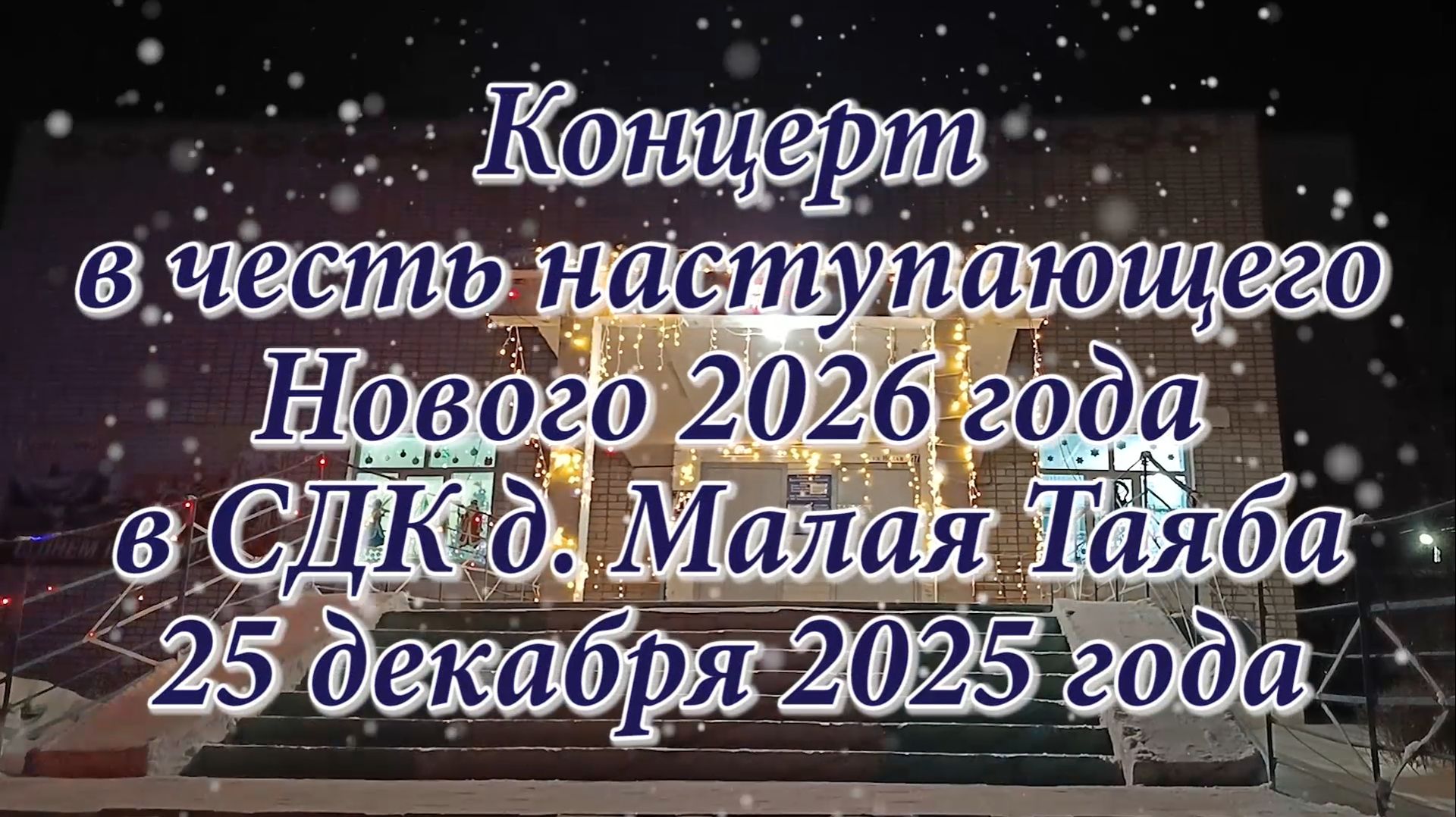 Новогодний концерт в СДК д. Малая Таяба 25 декабря 2025 года