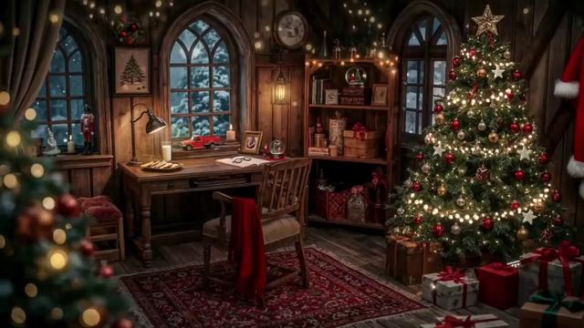 Мастерская деда Мороза, Новогодняя атмосферная музыка для праздника, новый год 2026, изба в лесу