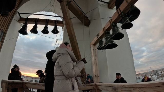 Колокольный звон, А.Слепцова, С.Грибанов. Колокольня Троицкого собора Псковского кремля, 9.01.2025