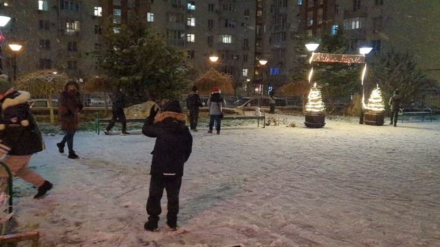 Евпатория 2025. Первый снег наконец-то выпал в Евпатории, радость то какая!!!