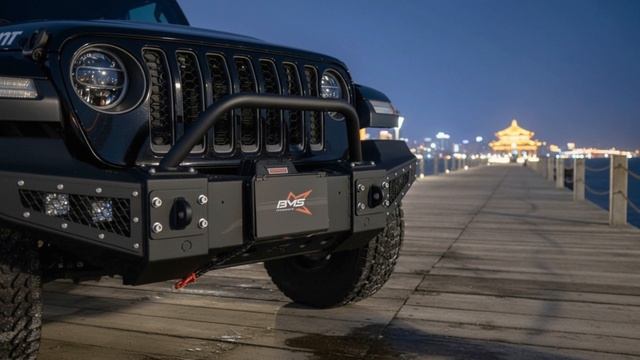 Бампер силовой передний BMS PRO-Line для Jeep Wrangler JL 2018-2024
