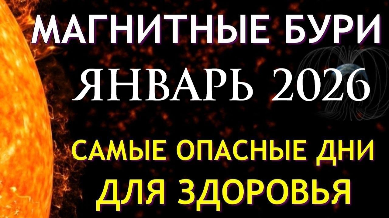 Магнитные бури в Январе 2026. Неблагоприятные дни