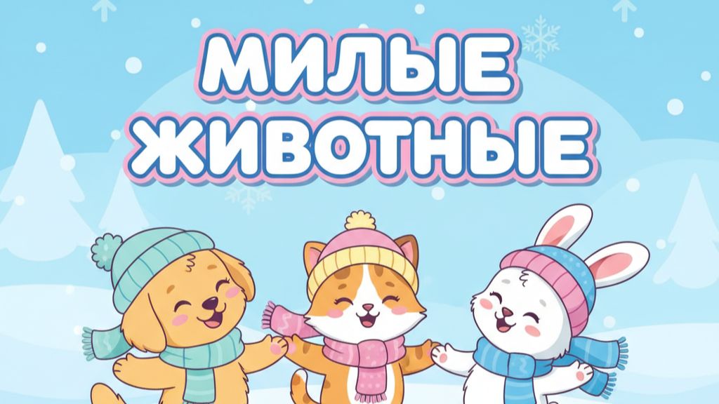 Милые животные танцуют ❄️ Весёлая песенка для детей