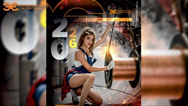 Съемки календаря 2026 на Кабельном Заводе "ЭКСПЕРТ-КАБЕЛЬ"