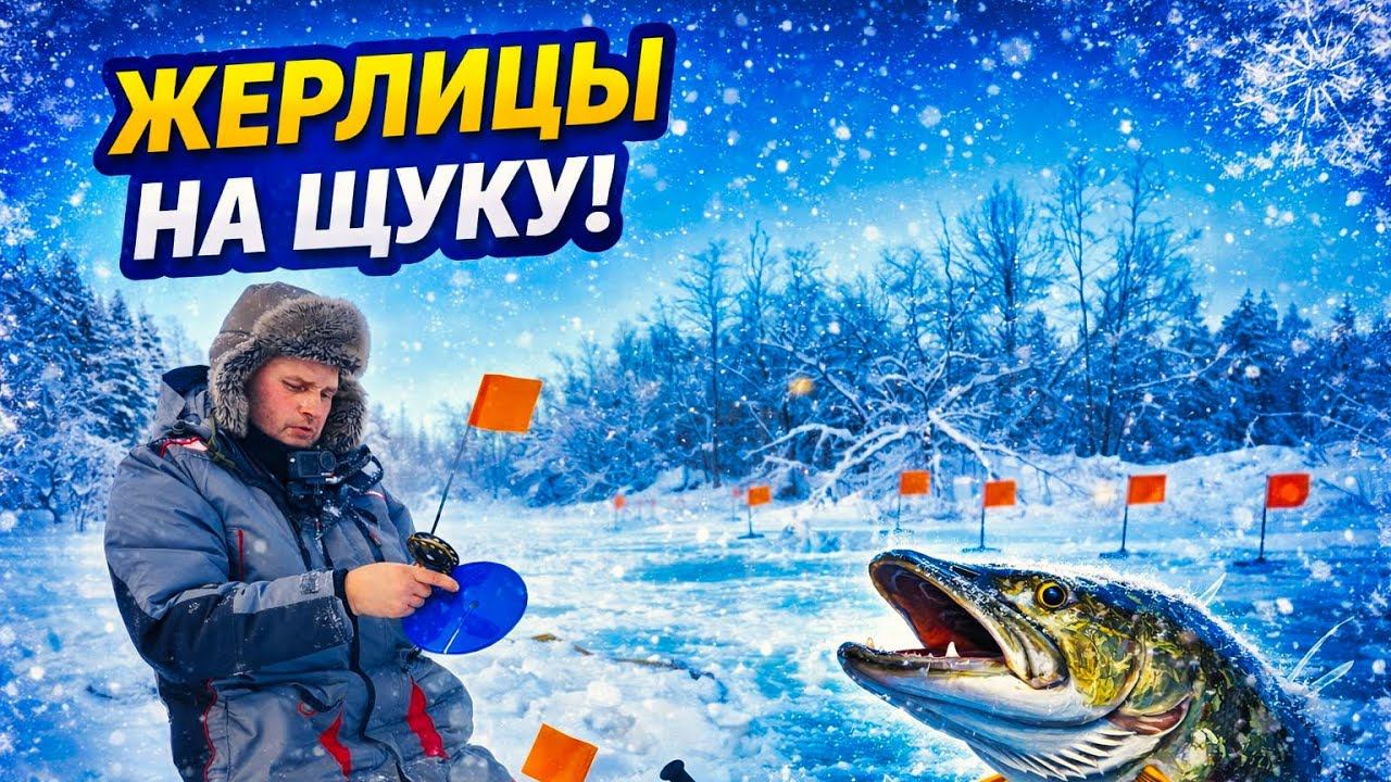 Жерлицы на щуку и живец — выезд на снегоходе на две реки! Наловил живца, поставил жерлицы