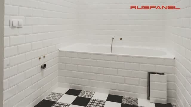 Ремонт ванной комнаты материалами от компании Руспанель.