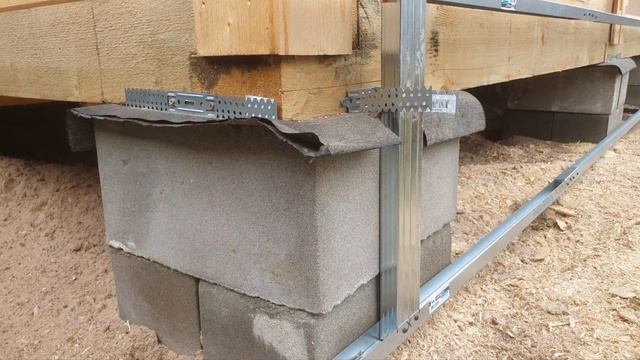 Какая обрешётка цоколя нужна для монтажа фасадных панелей - отделка столбчато-опорного фундамента