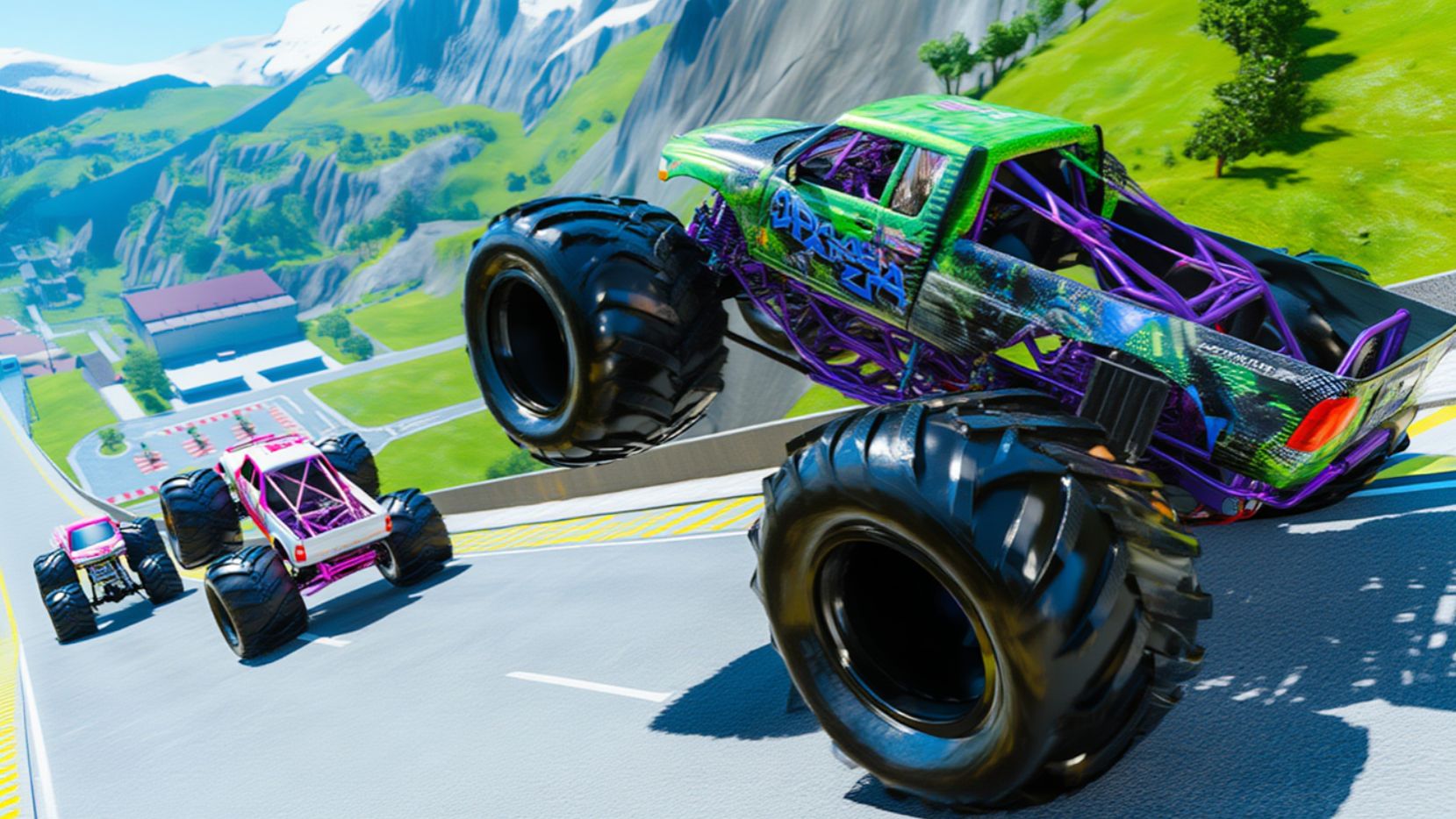 МУЛЬТИКИ ПРО МАШИНКИ Эпические прыжки и столкновения на скоростном монстр-траке Beamng Drive #109