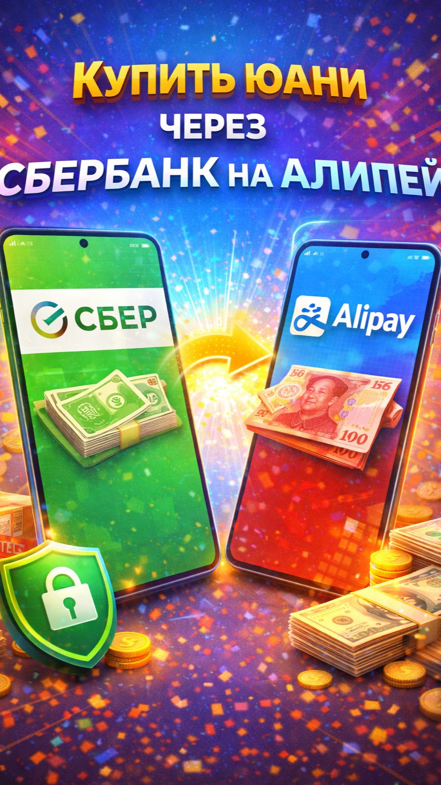 Купить юани через Сбербанк на Алипей #алипей #alipay