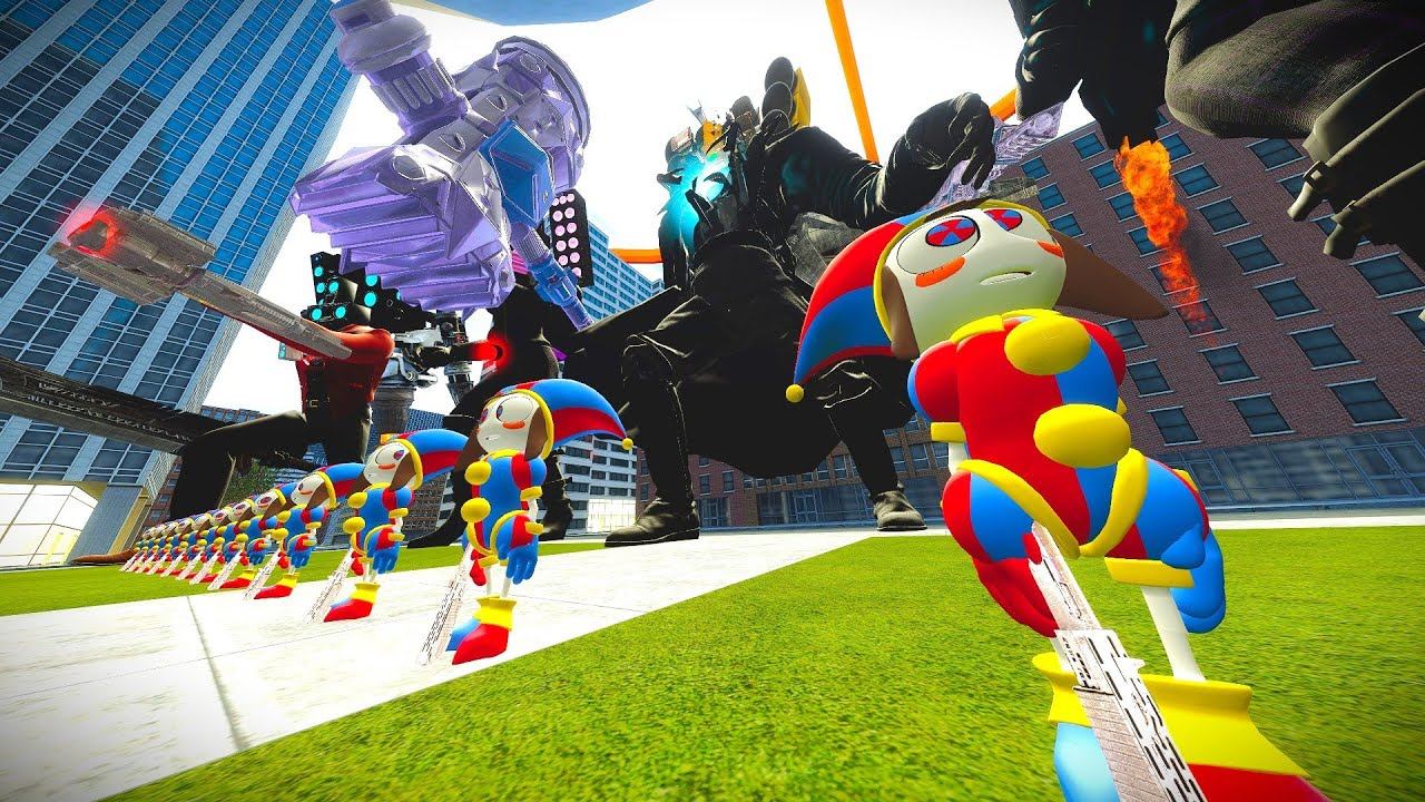 ПОМНИ и ТИТАН СПИКЕРWOMAN АРМИЯ против Скибиди Туалет - цифровой цирк в garrys mod