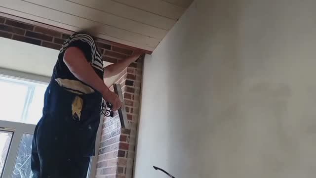 Стеклохолст. От голой стены до стильной отделки . стильная кухня, подготовка стены под покраску.