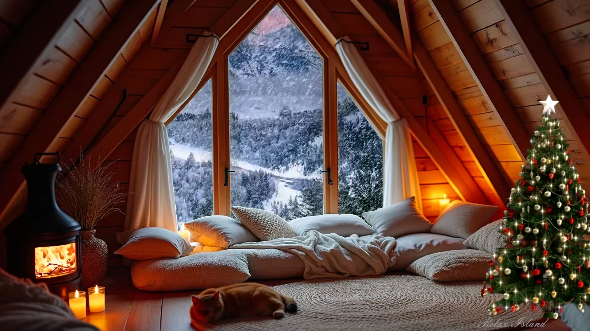 🔥 ЧАРУЮЩИЙ РОЖДЕСТВЕНСКИЙ ДЖАЗ У КАМИНА 🎵 УСПОКАИВАЮЩАЯ МУЗЫКА ДЛЯ СНА 🎵 РЕЛАКС МУЗЫКА ДЛЯ ДУШИ