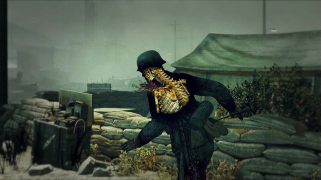 5 Sniper Elite Nazi Zombie Army 2 - башня адского огня
