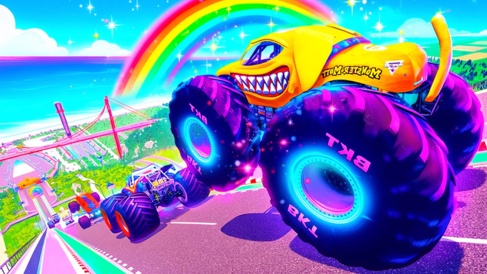 МУЛЬТИКИ ПРО МАШИНКИ Эпические прыжки и столкновения на скоростном монстр-траке Beamng Drive #122