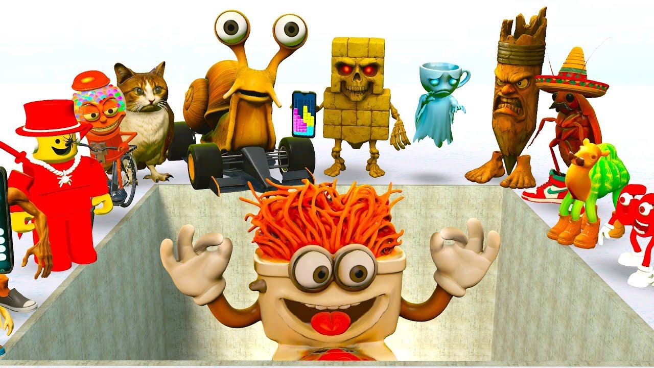 СПАГЕТТИ ТУАЛЕТТИ против КРАЖИ МОЗГОВОЙ ГНИЛИ в ГИГАНТСКОЙ ЯМЕ! Секретная битва в GMod