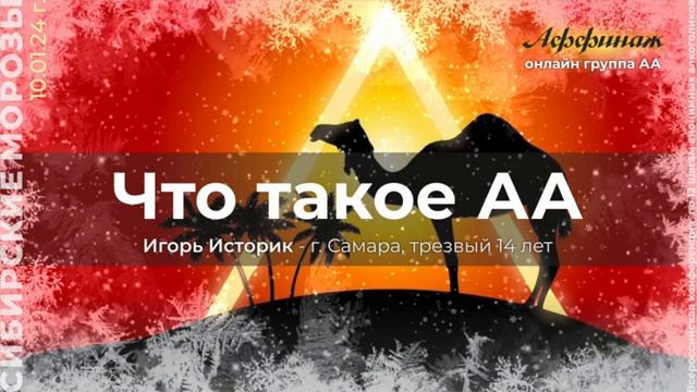 "Что такое АА". Игорь Историк (г. Самара, 14л. трзв.) 10.01.24