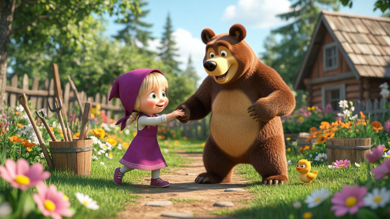 Маша и Медведь / Мультики для детей / Мультик маша и медведь, сад и огород  (8)