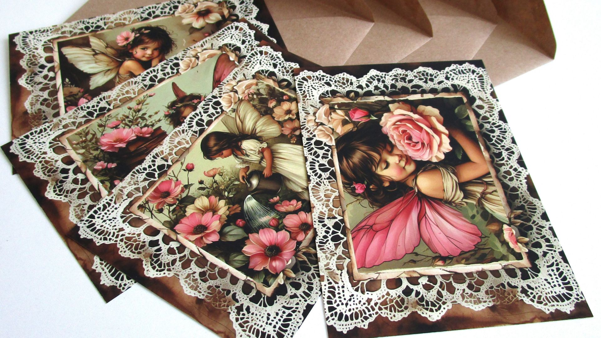 Набор открыток Феечки в стиле винтаж Yuliya Laborera