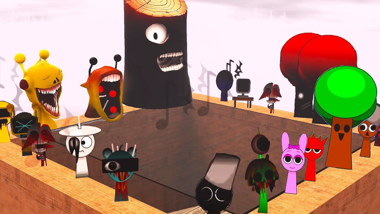 Проклятый Incredibox Sprunki Рождественский лабиринт в gmod