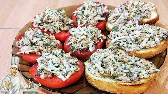 Закуска из рыбных консервов: вкусные закусочные бутерброды
