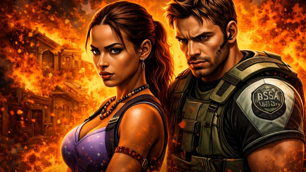 Resident Evil 5 — Прохождение №1| Глава 1-1, 1-2| Площадь собраний, Склад