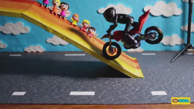 МУЛЬТИКИ ДЛЯ МАЛЫШЕЙ. Мотоцикл едет по дороге. Весёлые ПЕСЕНКИ ДЛЯ ДЕТЕЙ.