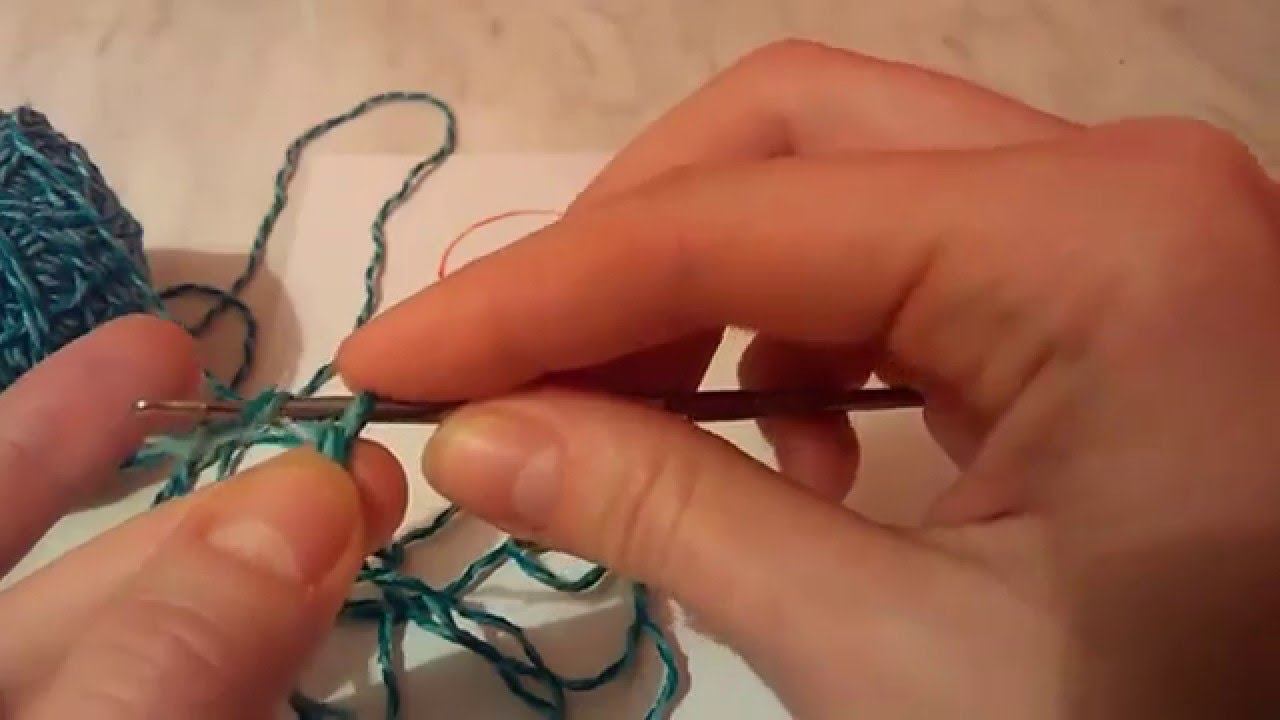 Вязание крючком для начинающих. Цепочка из воздушных петель #crochet