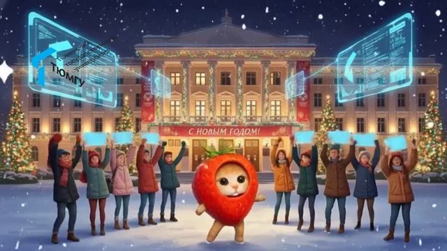 Котя клубничка  поздравляет всех с новым годом!  - Зайцева Анна Александровна