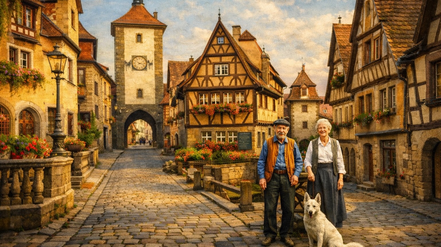 ⭐ Ротенбург-об-дер-Таубер прогулка по городу | Путешествие по Европе | Германия 4K