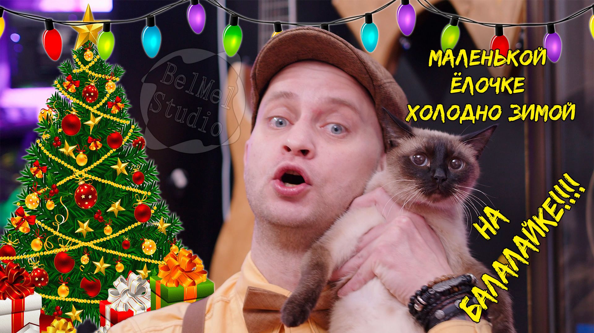 Русская народная песня "Маленькой ёлочке холодно зимой". На Балалайке!!