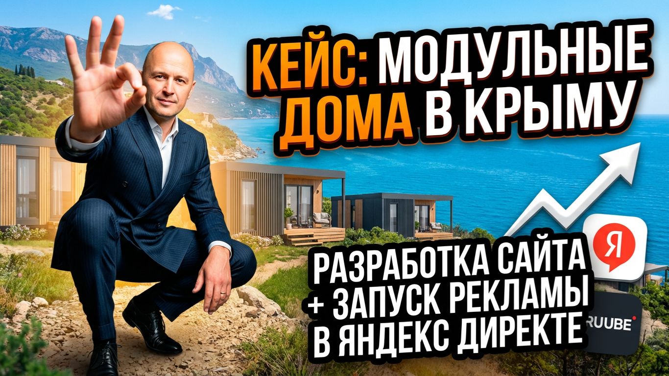 Кейс разработка сайта и запуск рекламы в Яндекс Директе по модульным домам Крым