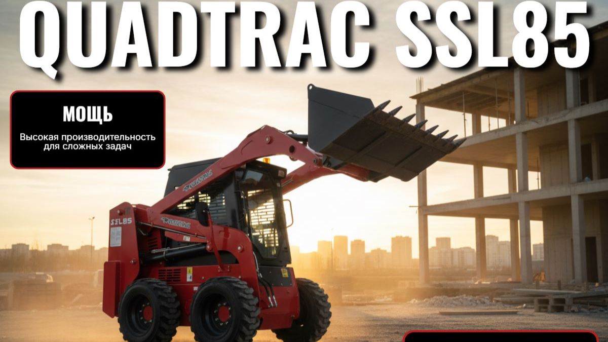 Мини погрузчик с бортовым поворотом QUADTRAC SSL85
