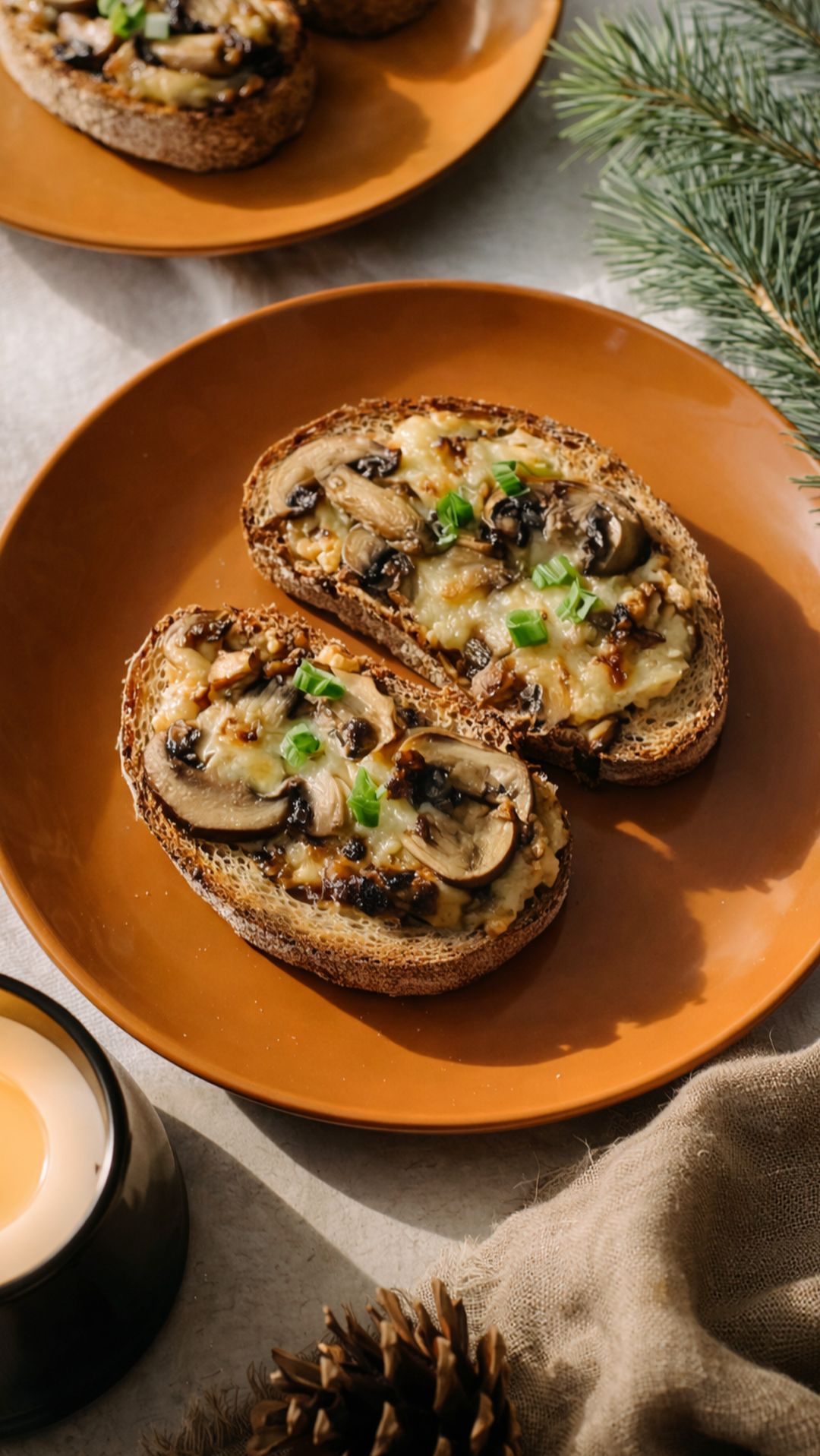 Горячие бутерброды с шампиньонами и сыром #рецепты #еда #вкусно