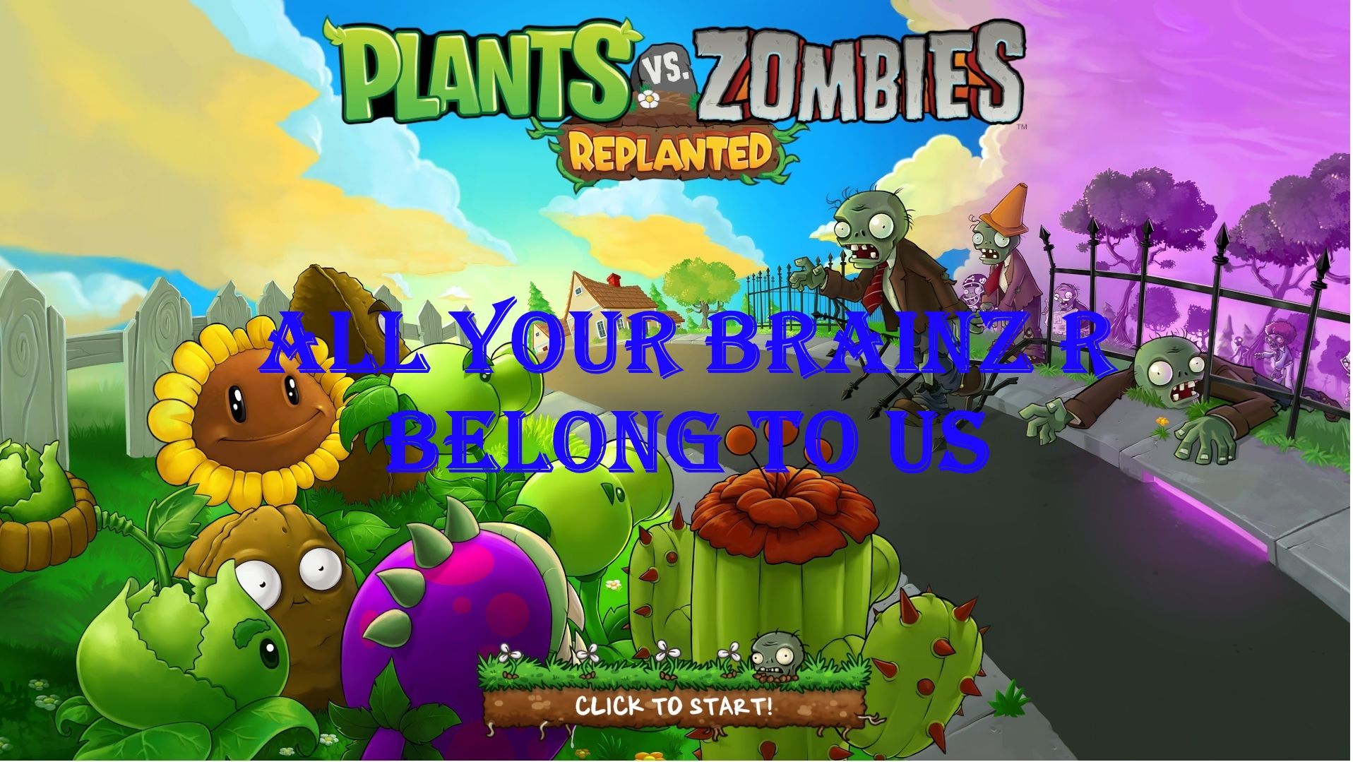 Зомби против растений! Plants vs Zombies: Replanted All your brainz r Belong to us# Обучение!ПвЗ PvZ