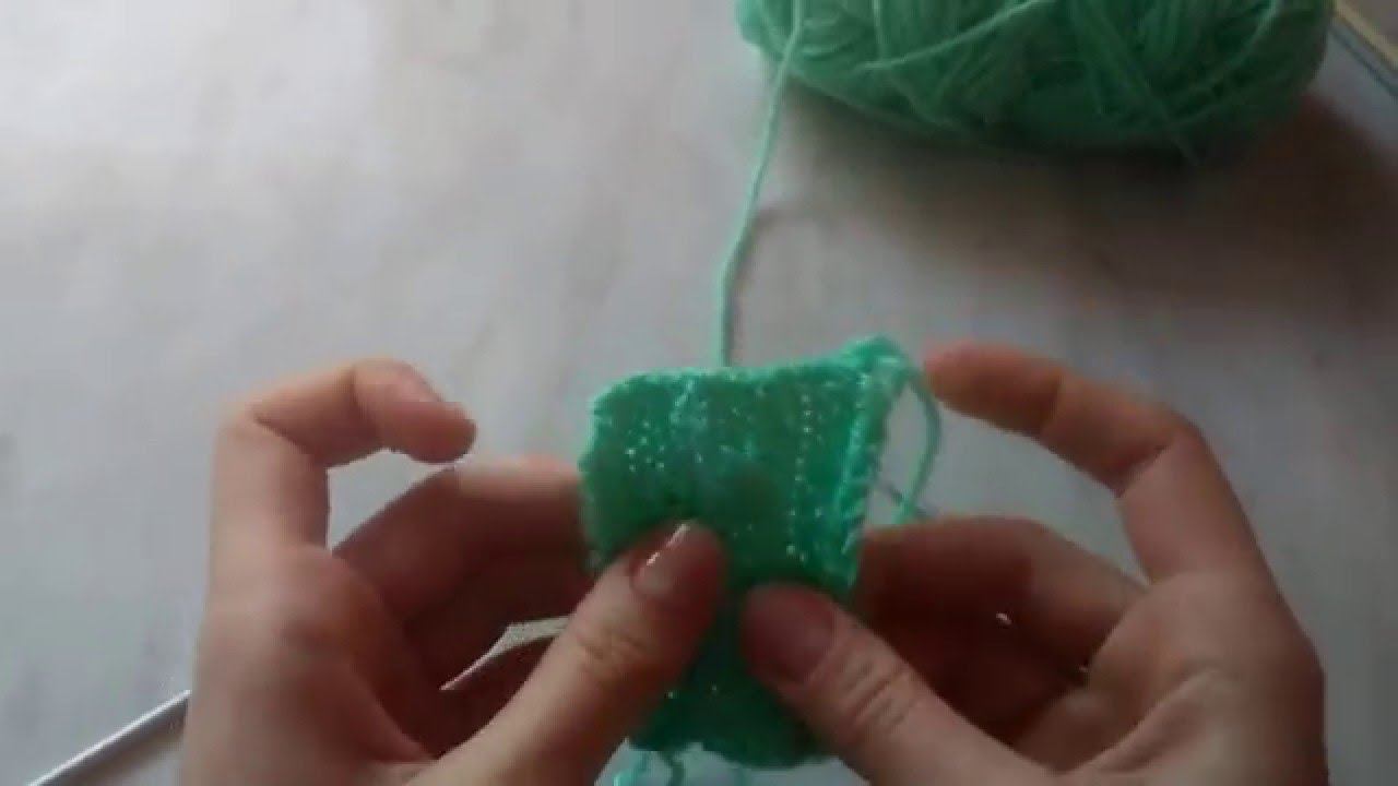 Закрытие петель спицами.