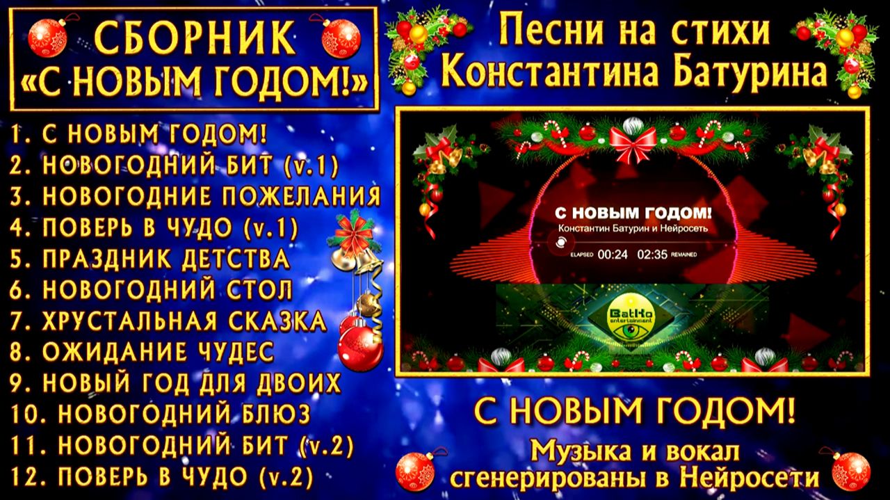 Сборник песен на стихи Константина Батурина "С НОВЫМ ГОДОМ!"