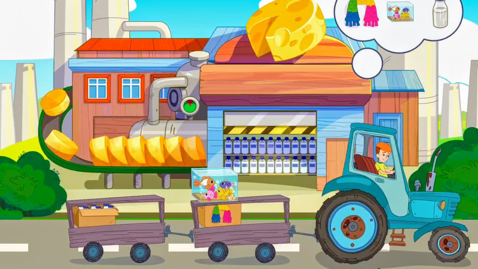 Простоквашино -игра мультик для детей- развивающие