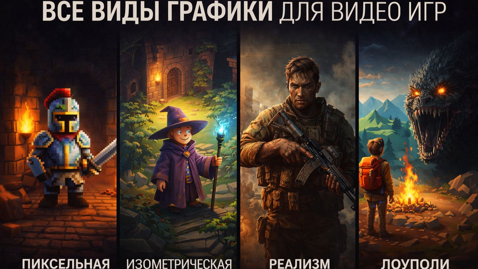 Все виды графики для видео игр